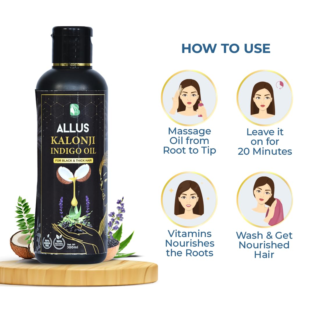 Allu’s Kalonji – Indigo Hair Oil - Allu's Hair Oil